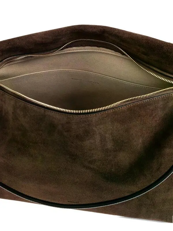 WANDLER Penelope Suede Tote - Brown