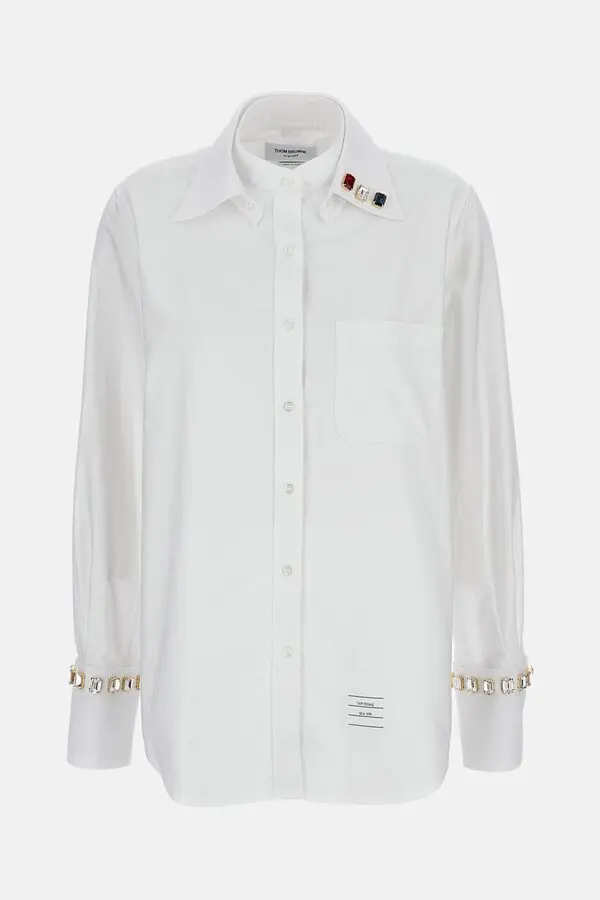 Thom Browne Shirt With Swarovski Crystals