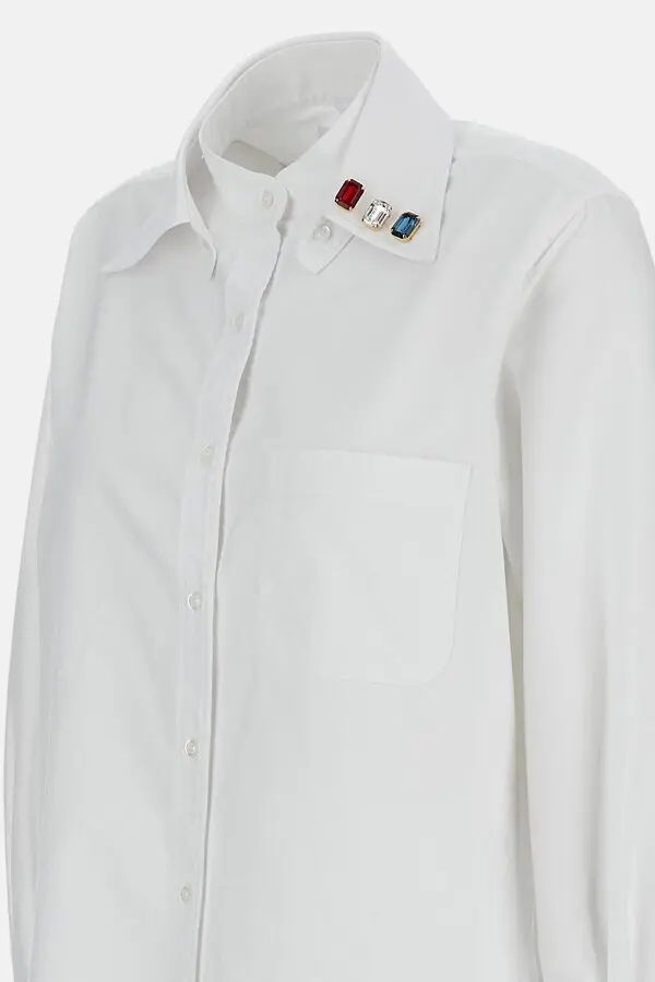 Thom Browne Shirt With Swarovski Crystals