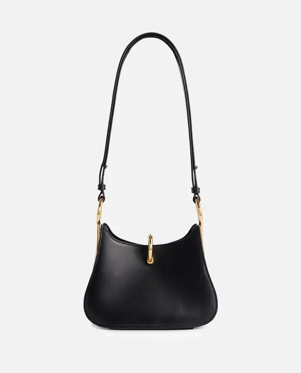 Rabanne Leather Ring Shoulder Bag - Black