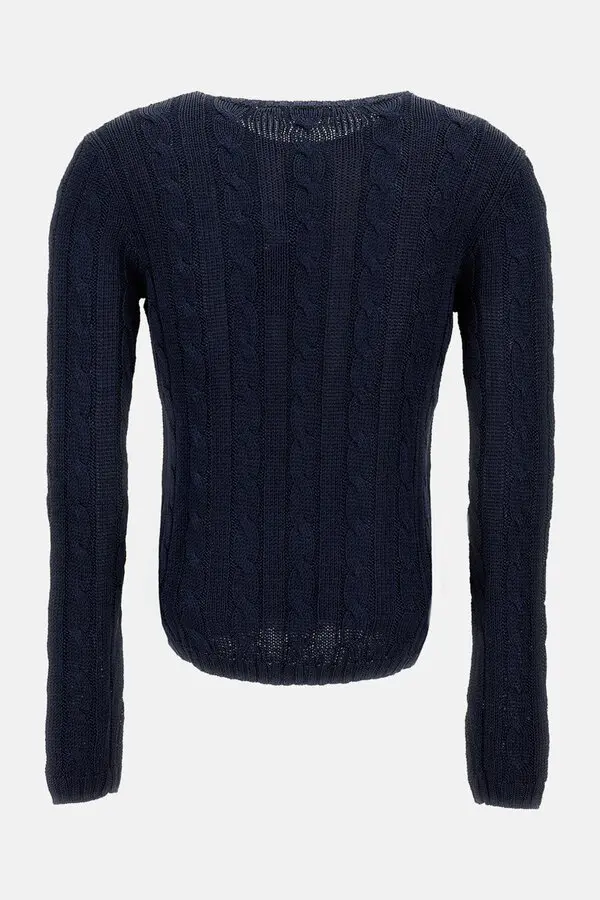 Ralph Lauren Cable Knit Pullover Sweater - Blu