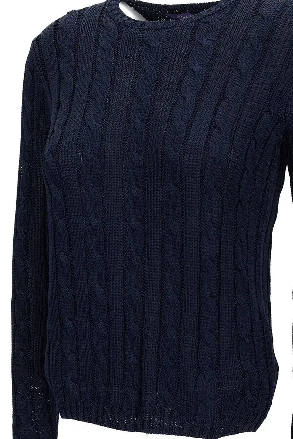 Ralph Lauren Cable Knit Pullover Sweater - Blu