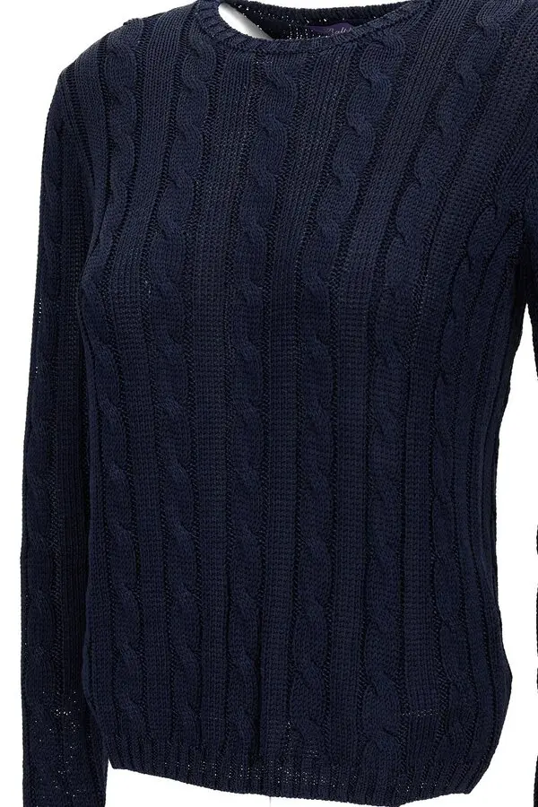 Ralph Lauren Cable Knit Pullover Sweater - Blue
