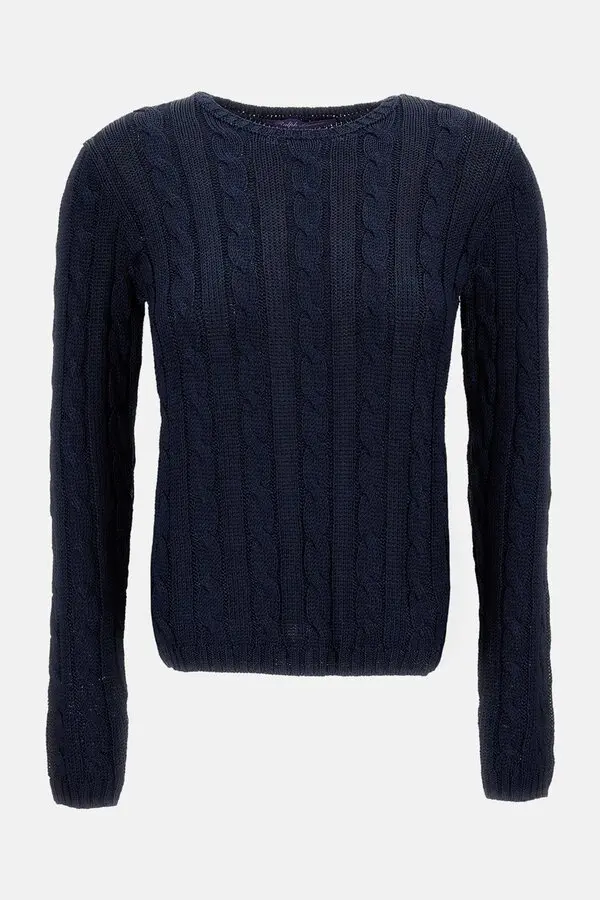Ralph Lauren Cable Knit Pullover Sweater - Blue
