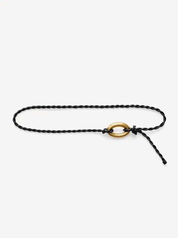 BY MALENE BIRGER Ova Small Leather Belt - Black
