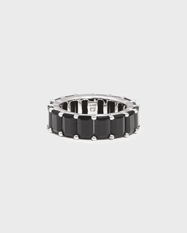 IZABEL DISPLAY Cubic Zirconia Eternity Ring - Black
