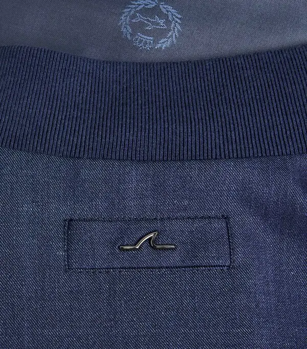 Paul & Shark Wool-silk-linen-blend Bomber Jacket - Navy