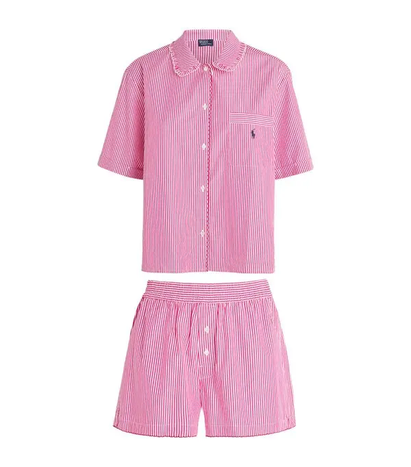 Polo Ralph Lauren Cotton Stripe Short Pyjama Set - Pink