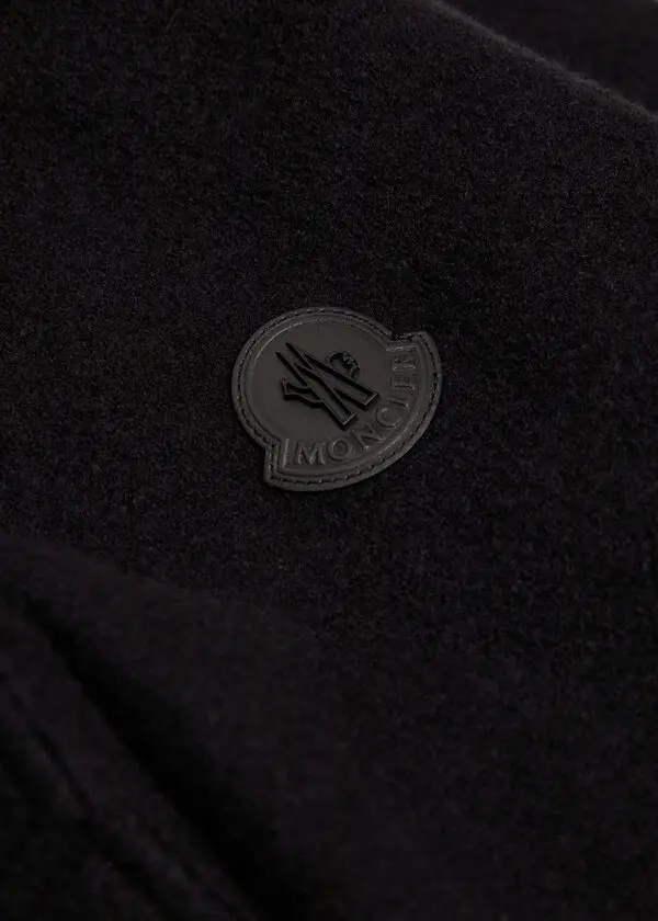 Moncler Boiled Wool Overshirt - Black