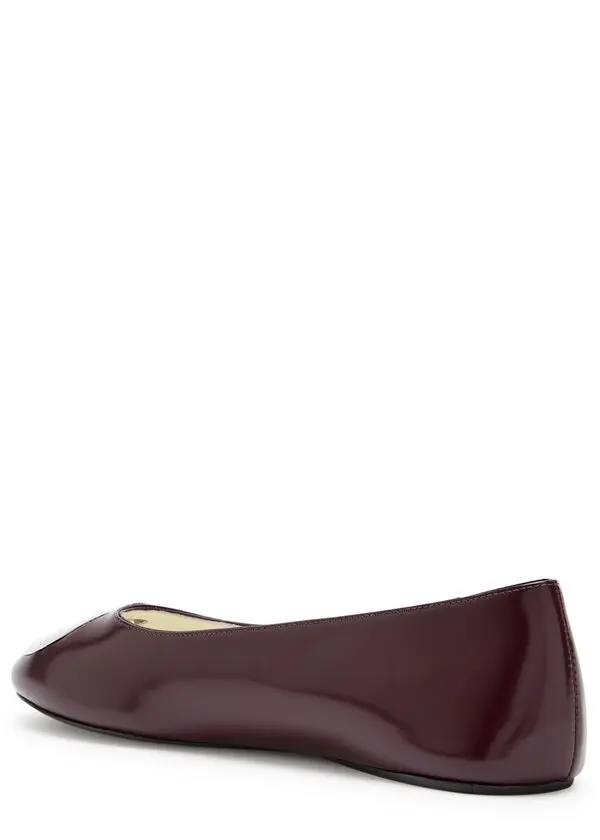 Tory Burch Reva Glossed Leather Ballet Flats