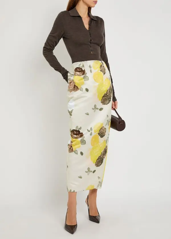Bernadette Damian Floral-print Midi Skirt