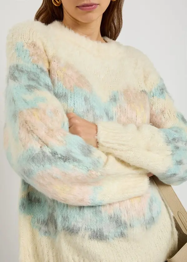 Bernadette Floral-intarsia Silk Jumper