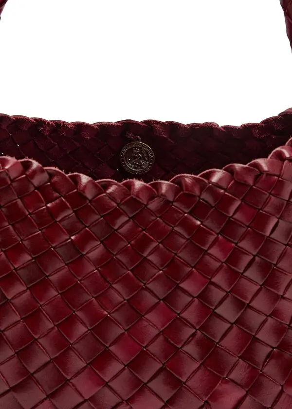 Dragon Diffusion Rosanna Woven Leather Shoulder Bag - Bordeaux