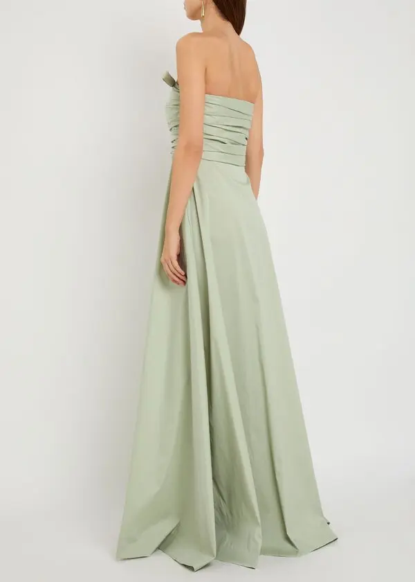 Bernadette Lucinda Ruched Taffeta Maxi Dress - Mint