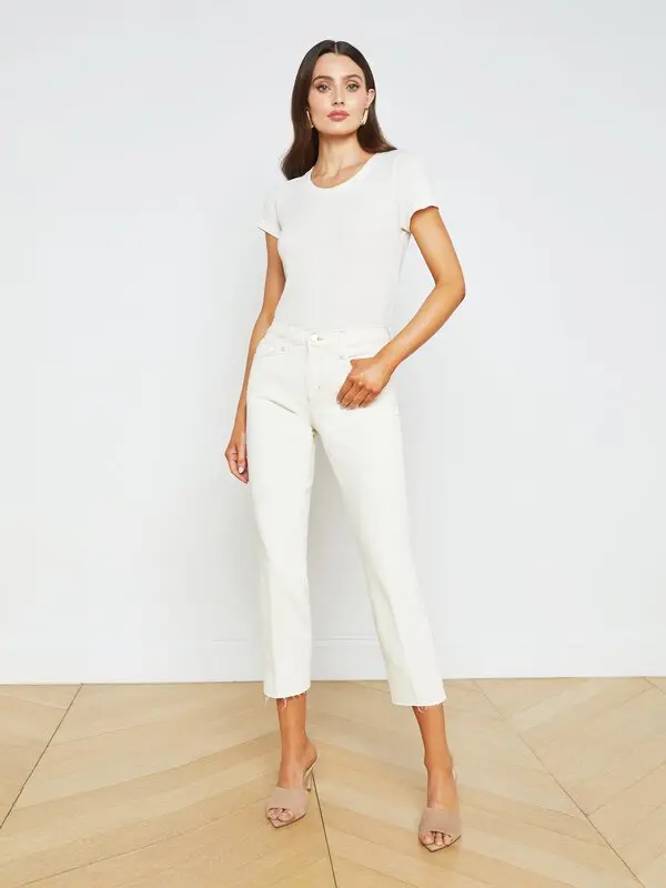 L'Agence Sada Slim-leg Cropped Jeans