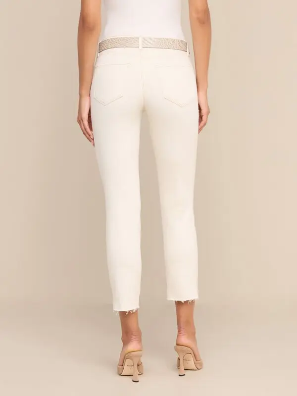 L'Agence Sada Slim-leg Cropped Jeans - Macadamia