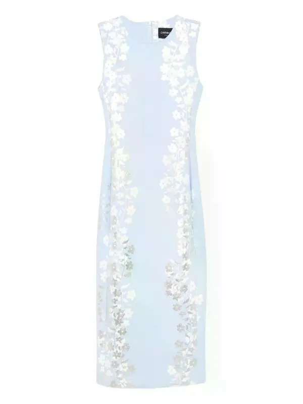 Cynthia Rowley Floral-print Midi Dress - Blue