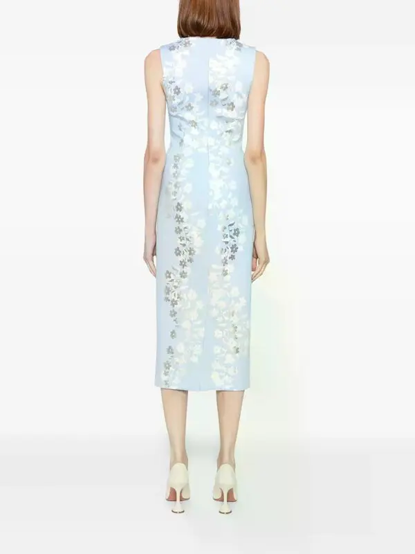 Cynthia Rowley Floral-print Midi Dress - Blue