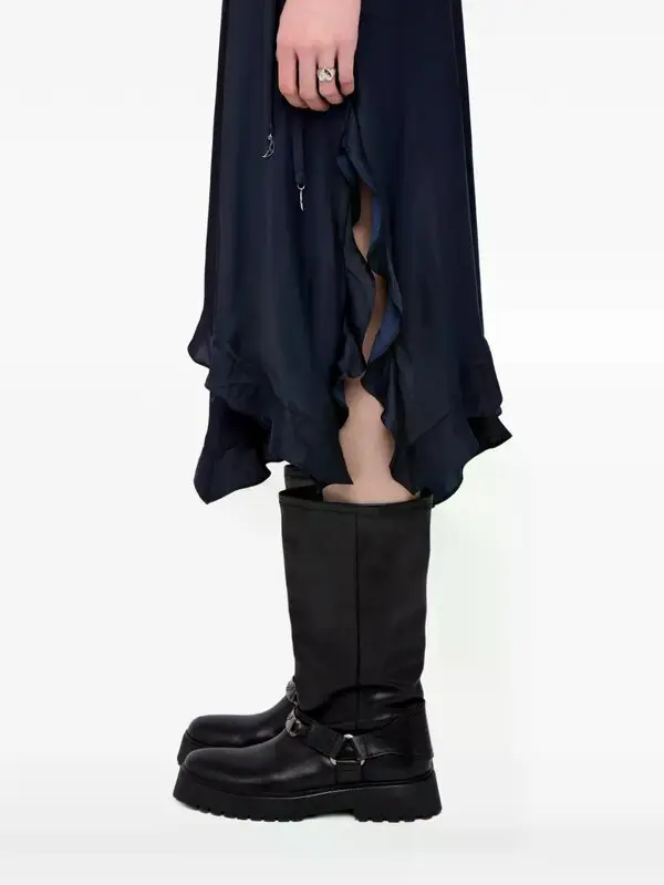 Zadig&Voltaire Midi Satin Skirt - Blue