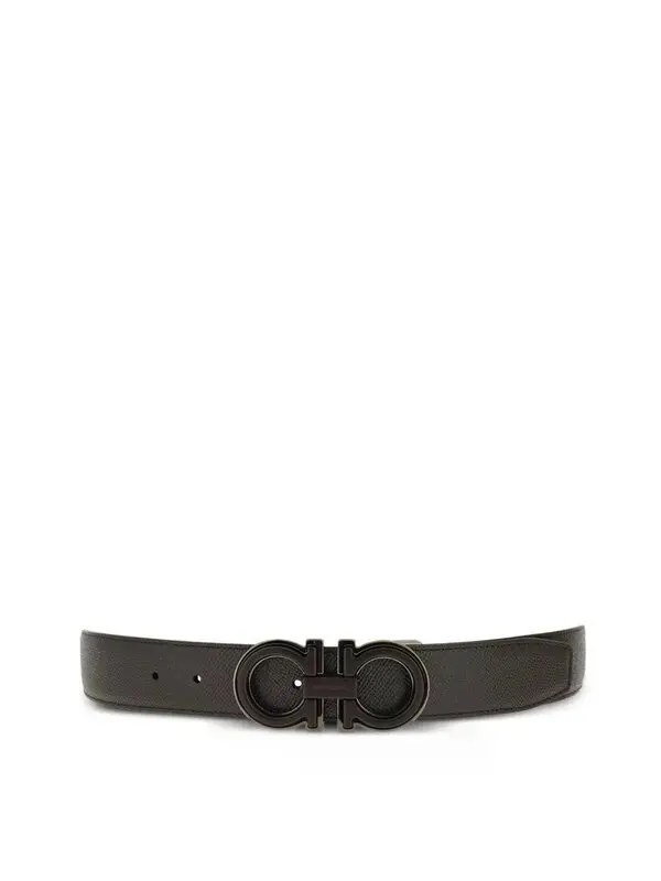 FERRAGAMO Gancini Reversible Belt - Brown