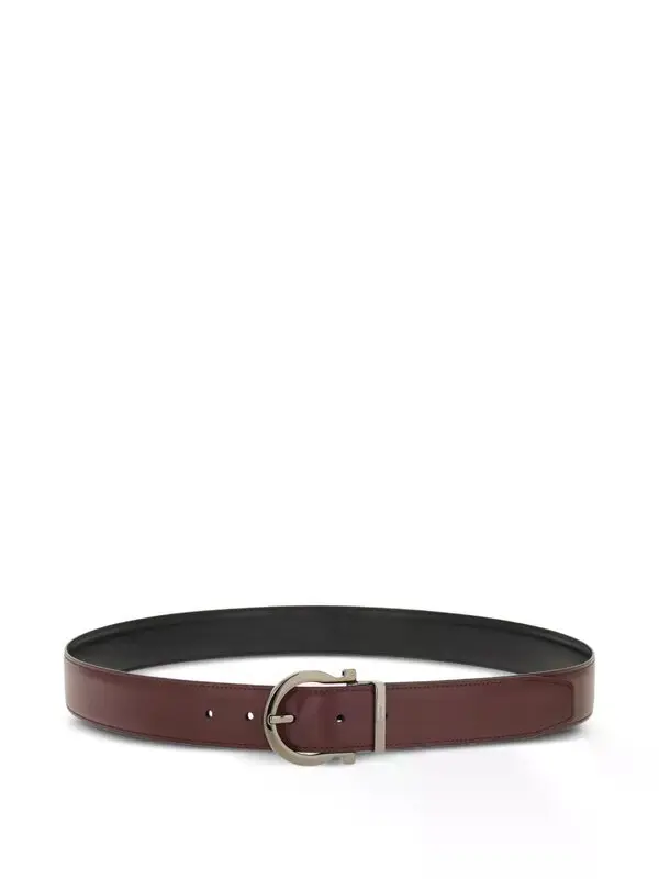 FERRAGAMO Reversible Gancini Belt - Brown