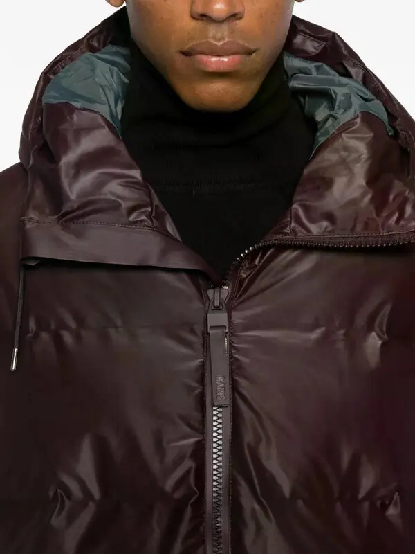 Rains Alta Hooded Zip-fastening Jacket - Red