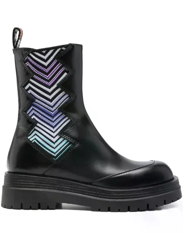 Missoni 50mm Zigzag Chelsea Boots - Black