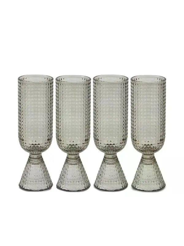 POLSPOTTEN Rooftop Champagne Glasses - Grey