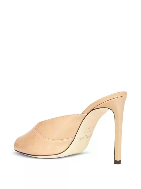 JIMMY CHOO 100mm Brigitte Mule Heeled Sandals - Neutrals