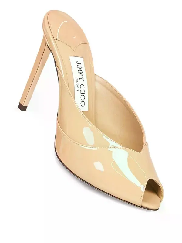 JIMMY CHOO 100mm Brigitte Mule Heeled Sandals - Neutrals