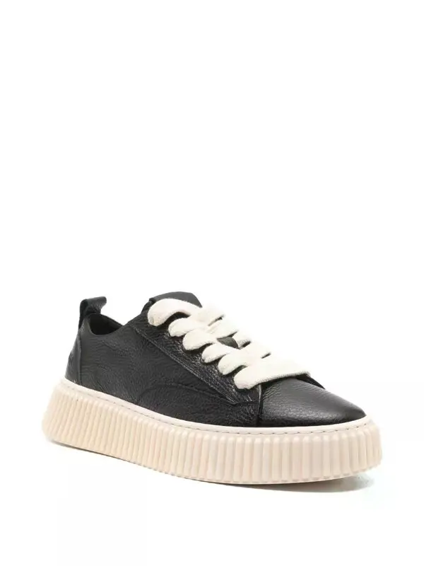 RHUN Platform Leather Sneakers