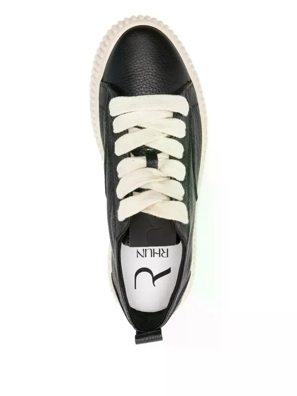 RHUN Platform Leather Sneakers