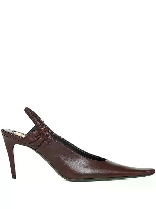 Saint Laurent 75mm Anne-marie Slingback Pumps - Red