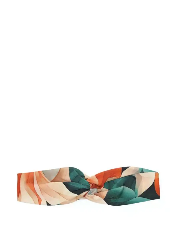 LYGIA & NANNY Bethania Twisted-detail Printed Headband - Neutrals