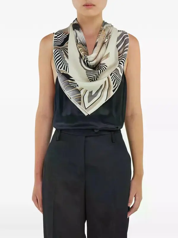 FERRAGAMO Brezza-print Silk Scarf
