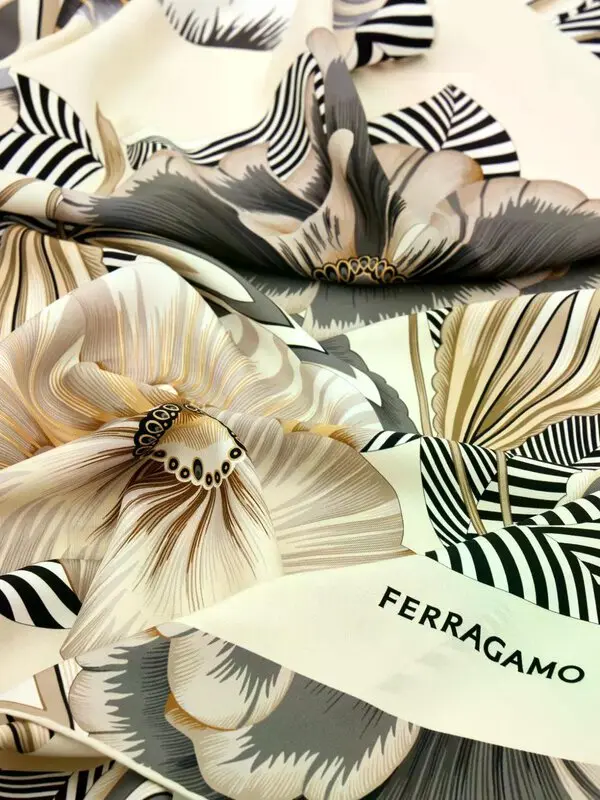 FERRAGAMO Brezza-print Silk Scarf