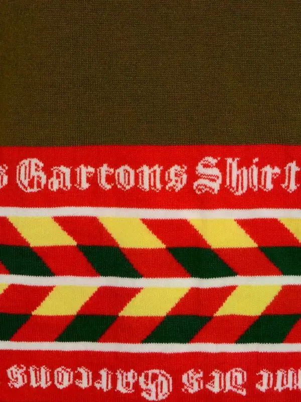 Comme Des Garçons Striped-panel Sweater