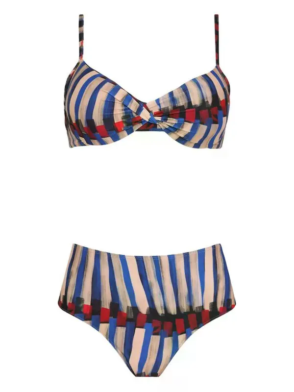 LYGIA & NANNY Verônica Striped Bikini Set - Neutrals