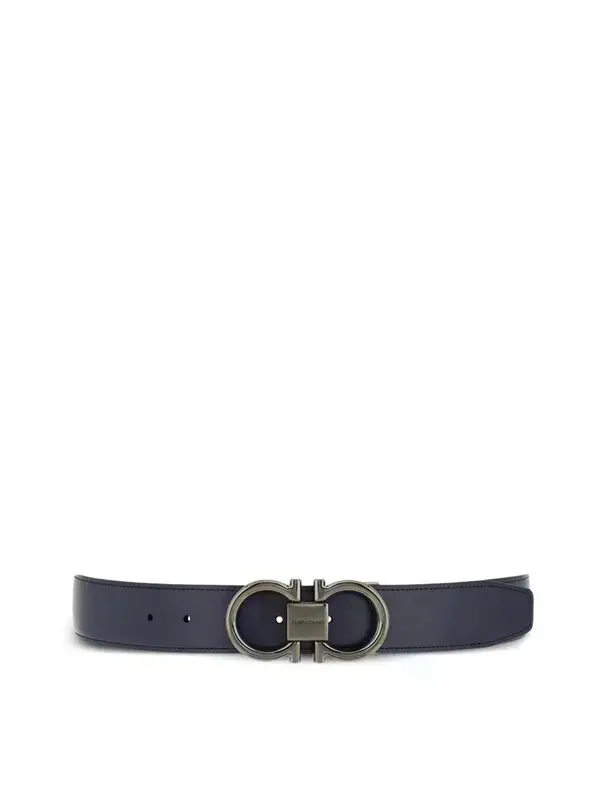 FERRAGAMO Reversible Gancini Buckle Belt - Blue