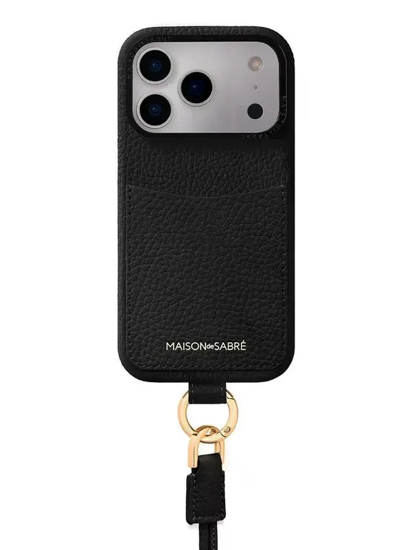 MAISON DE SABRE The Sling Card-slot Lanyard Iphone 17 Pro Case - Black