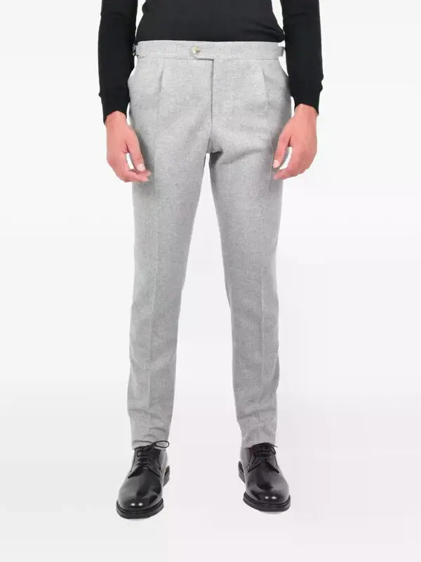 FRANZESE COLLECTION Darted Tailored Trousers - Grey
