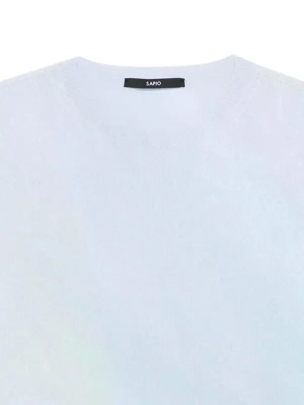 SAPIO Crew-neck Fine Knit Sweater - Blue