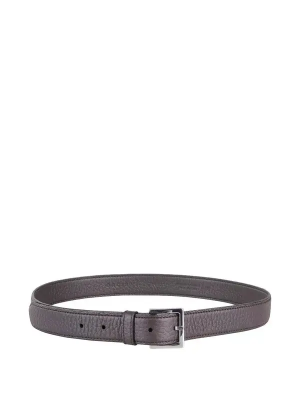 ORTIGNI Buckled Leather Belt - Brown