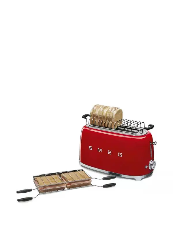 SMEG Dial Control Plissé Two-toaster - Red