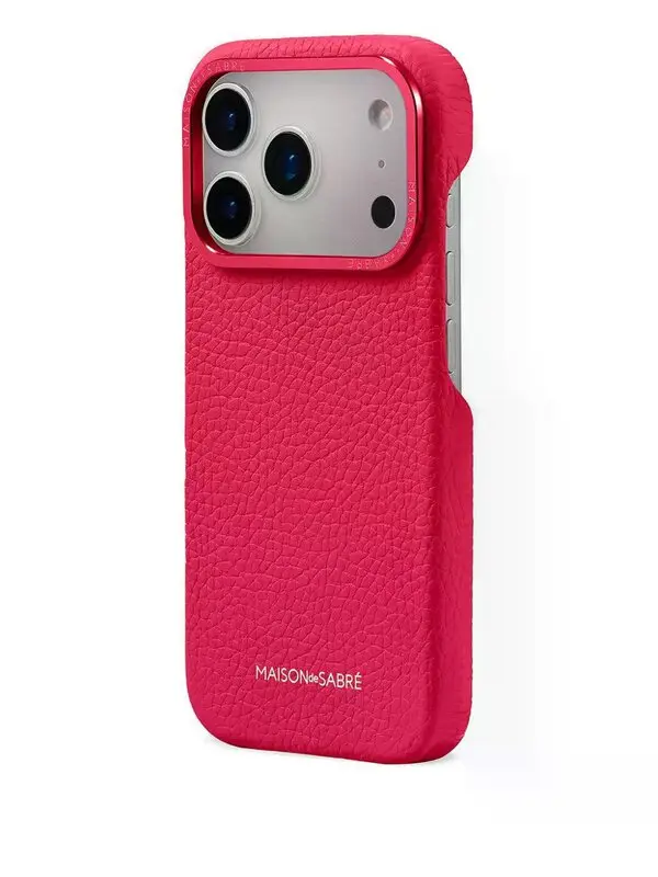 MAISON DE SABRE Leather Iphone 17 Pro Case - Pink