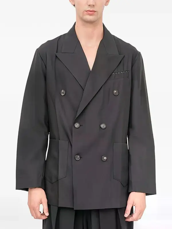 SETCHU Origami Double-breasted Belted Blazer