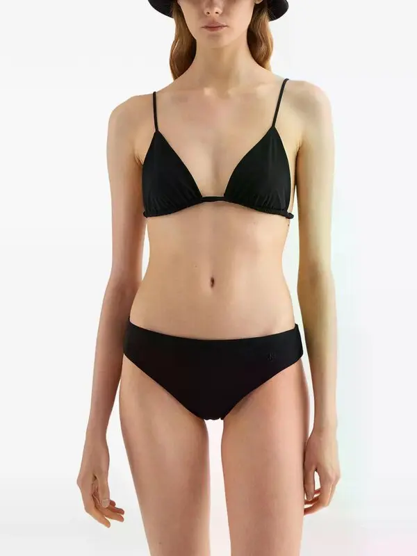 JIL SANDER Jersey Texture Bikini Bottom - Black