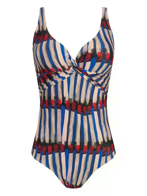 LYGIA & NANNY Adriana Striped Swimsuit - Blue