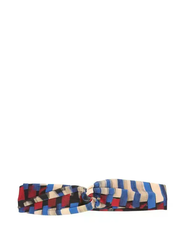 LYGIA & NANNY Printed Twisted Hair Band - Blue