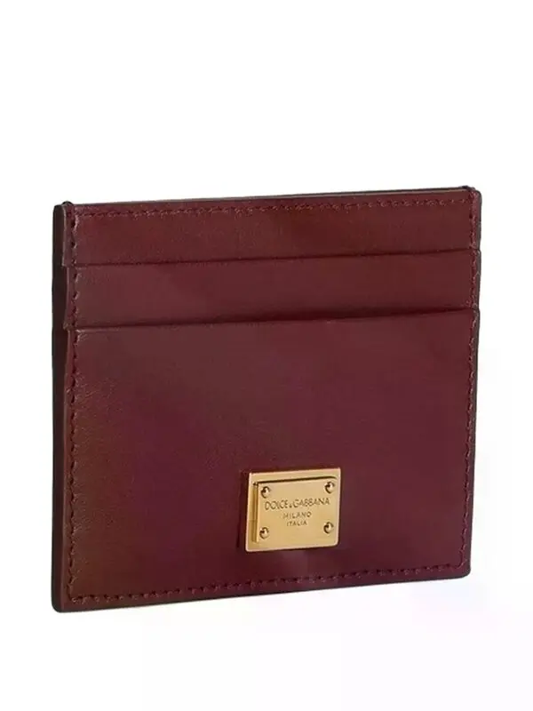 Dolce & Gabbana Plongé Calfskin Card Holder - Red